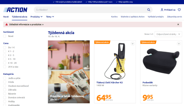 Action – leták, predajne, ponuka - KD.sk