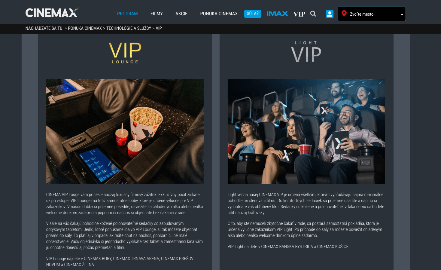 Cinemax - kino, program, voucher, rezervácia - KD.sk