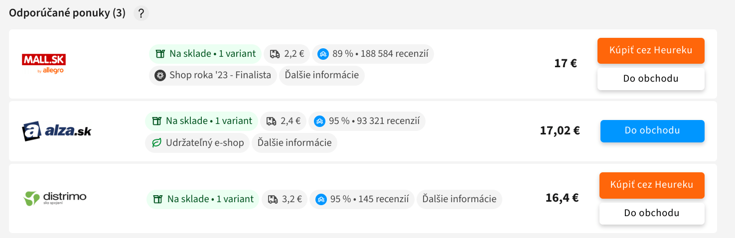 Heureka SK - internetový porovnávač cien - KD.sk