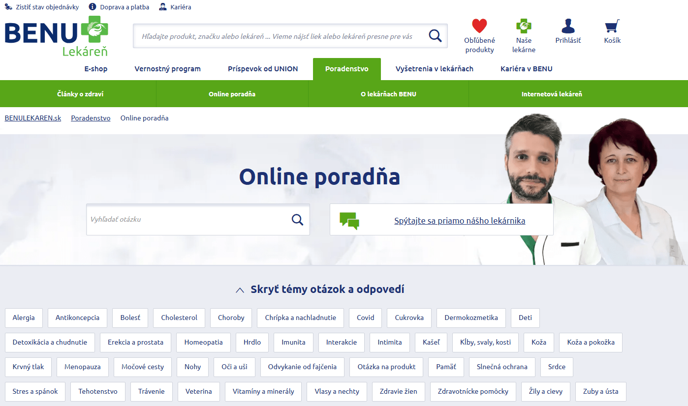 BENU lekáreň - eshop, zľavový kód, dostupnosť liekov, recenzie - KD.sk